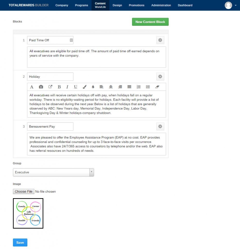 Custom Content | TotalRewards Software